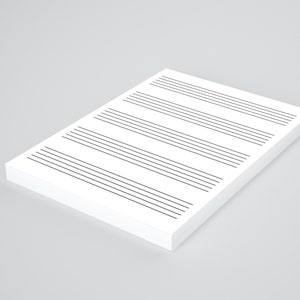 Printable Kids Music Manuscript: Large Staff Paper (a4/letter PDF/PNG ...