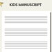 Printable Kids Music Manuscript: Large Staff Paper (a4/letter PDF/PNG ...