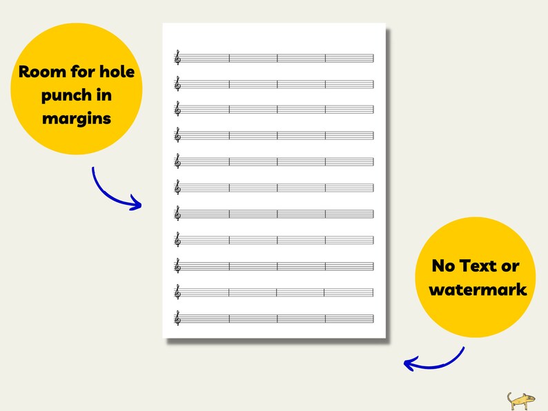 Blank Treble Clef Lead Sheet: Music Composition Paper (PDF & PNG) - Etsy