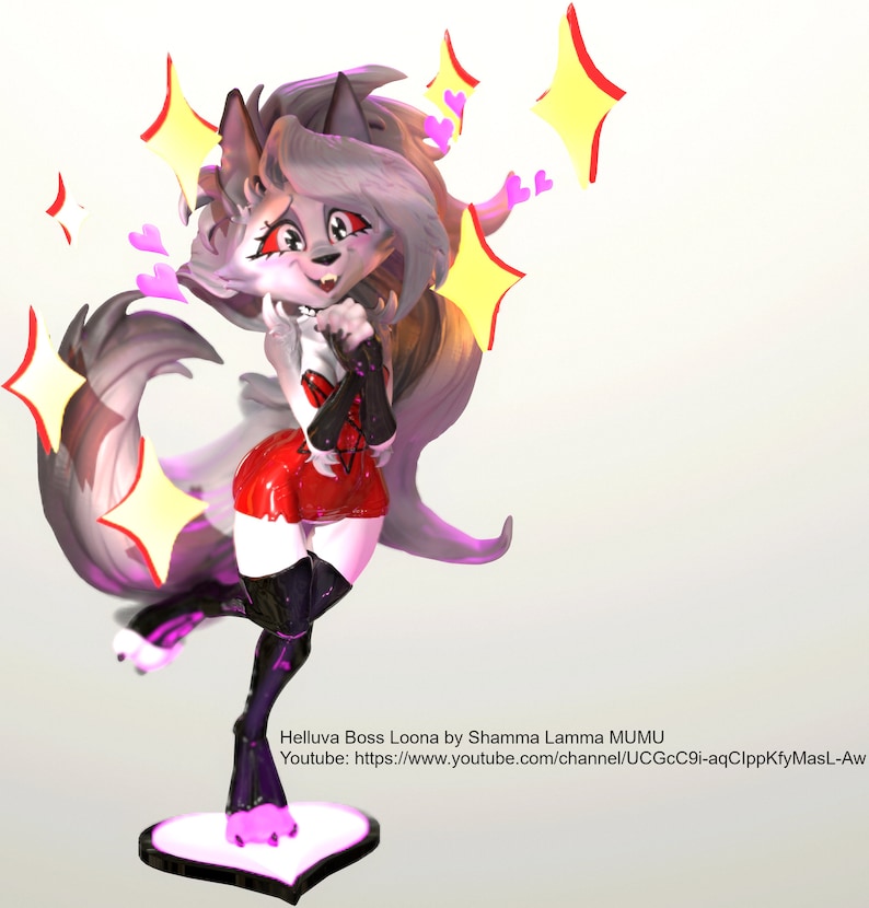 Loona Helluva Boss Hellhound Fanmade Furry Garage Kit Etsy Australia