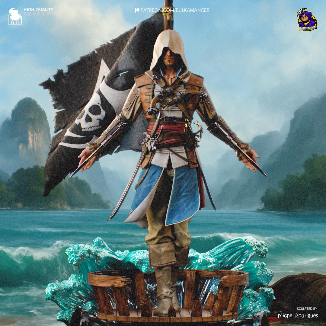 Edward Kenway Assassin's Creed Black Flag 3D Resin Garage Kit | DIY ...