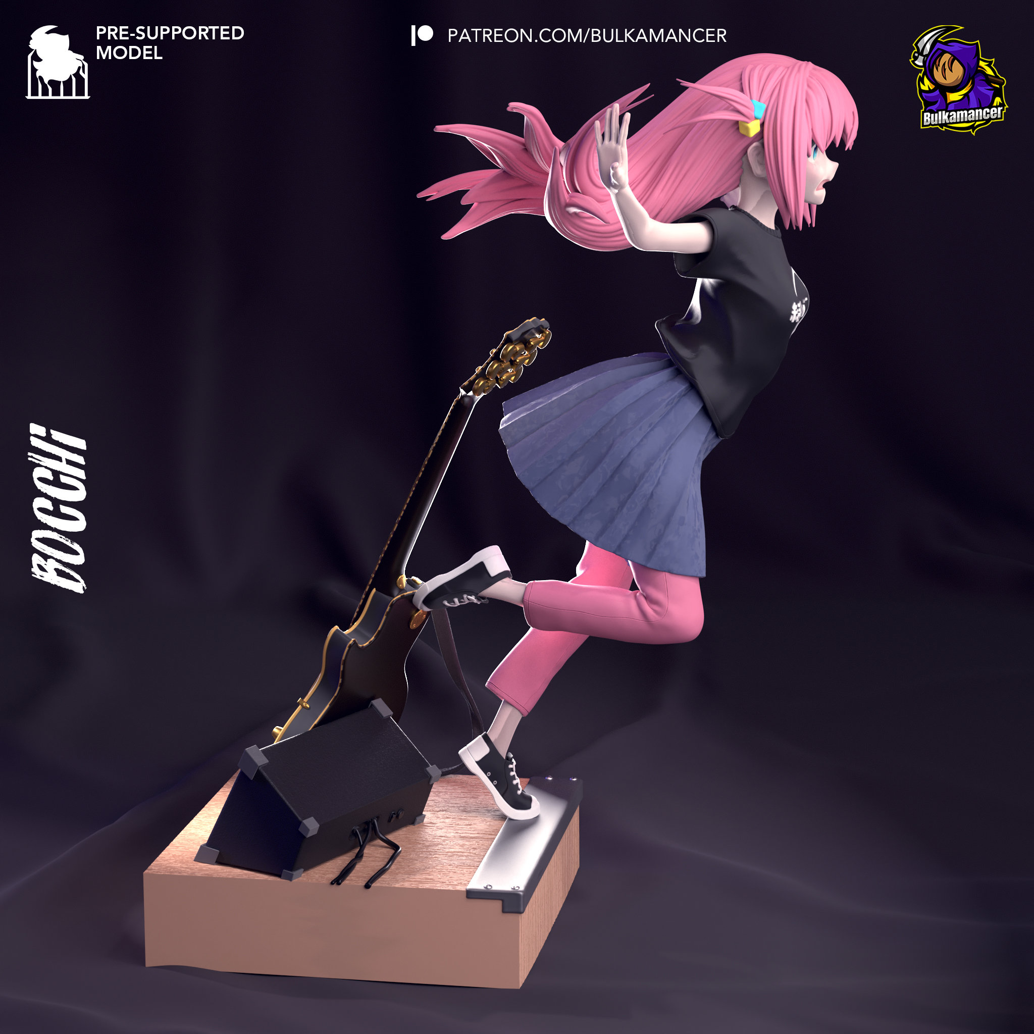 Bocchi From Bocchi the Rock | Fanmade Figurine | Garage Kit | Anime ...