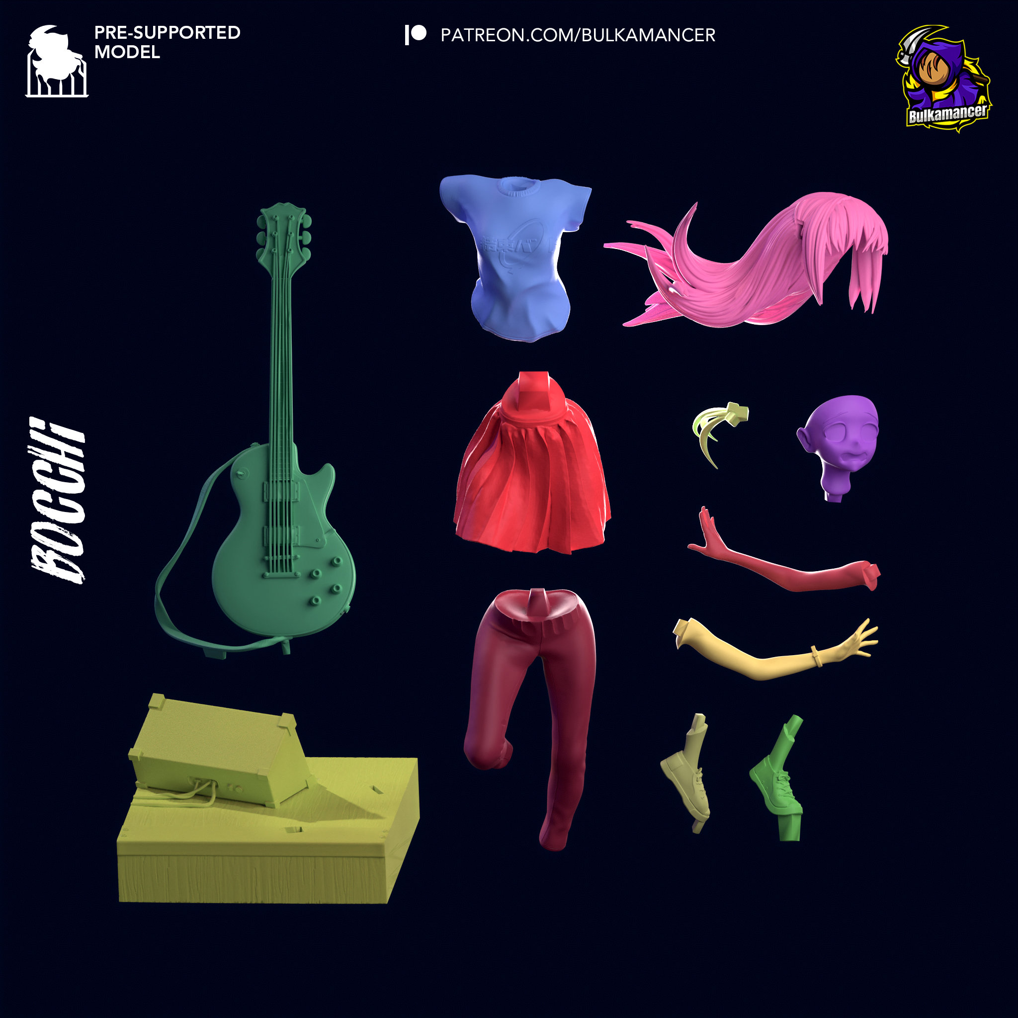 Bocchi From Bocchi the Rock | Fanmade Figurine | Garage Kit | Anime ...