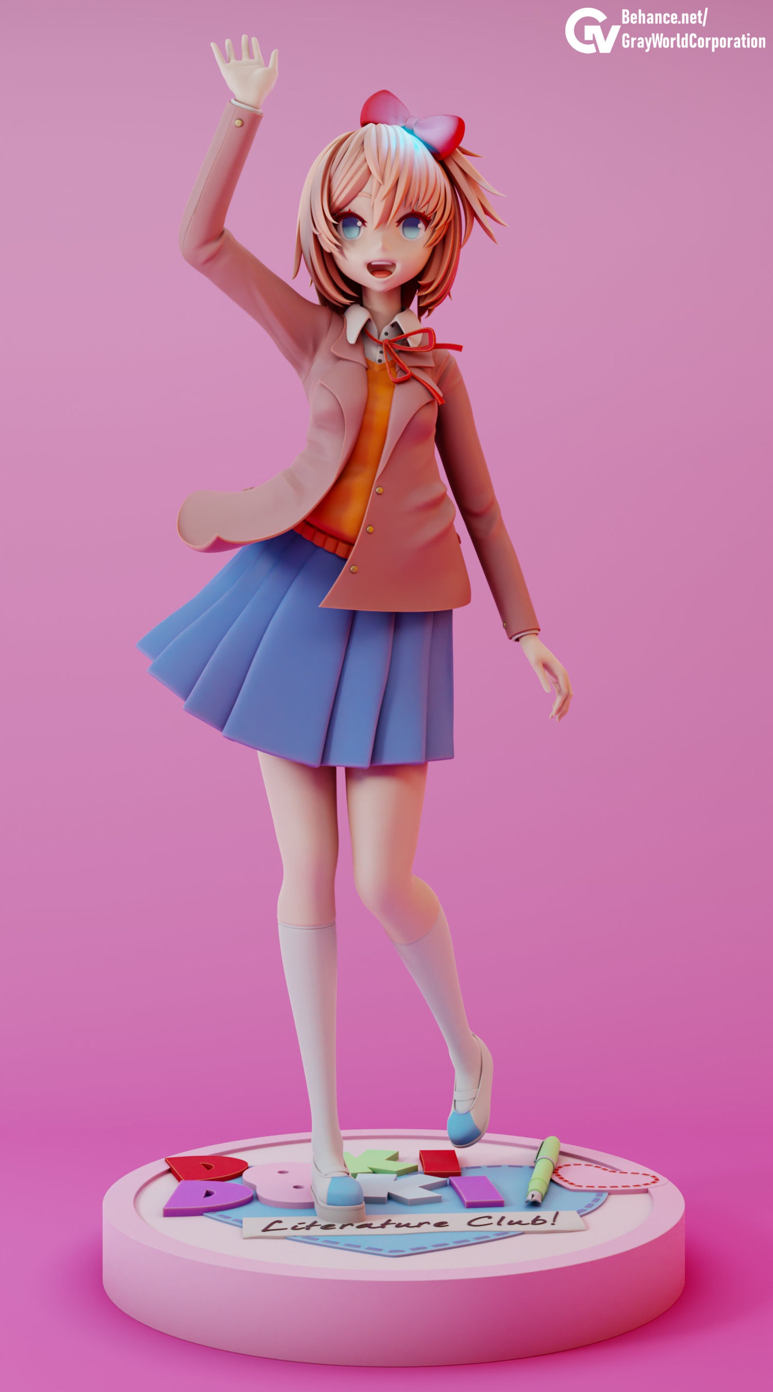 Doki Doki Literature Club Garage Kit Monica Natsuki - Etsy