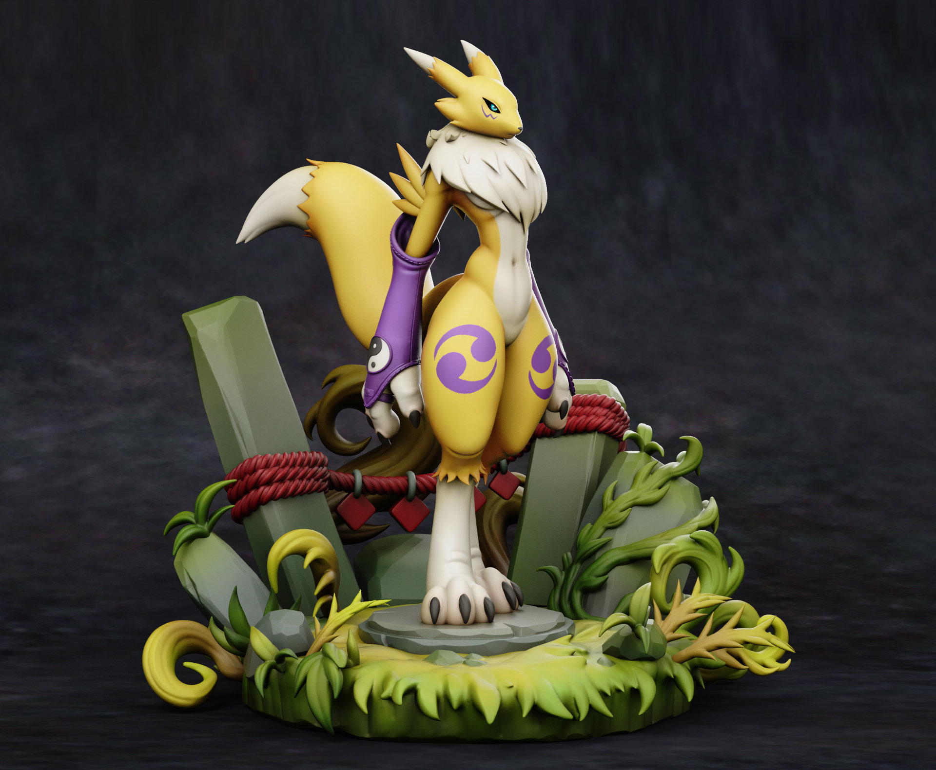 Renamon Garage Kit Diorama Base Kitsune Furries Manuel - Etsy Canada