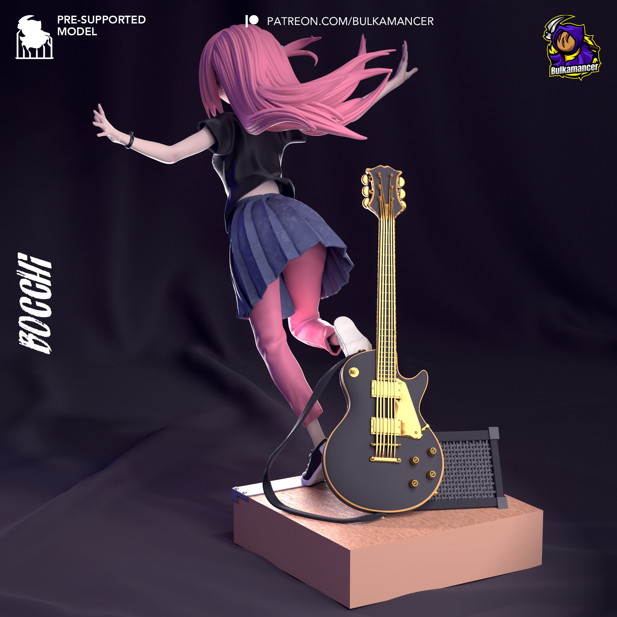 Bocchi From Bocchi the Rock | Fanmade Figurine | Garage Kit | Anime ...