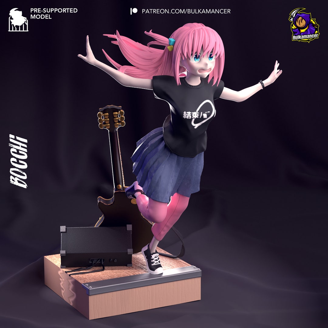 Bocchi From Botchi Za Rokku! | Fanmade Figurine | Garage Kit | Anime ...
