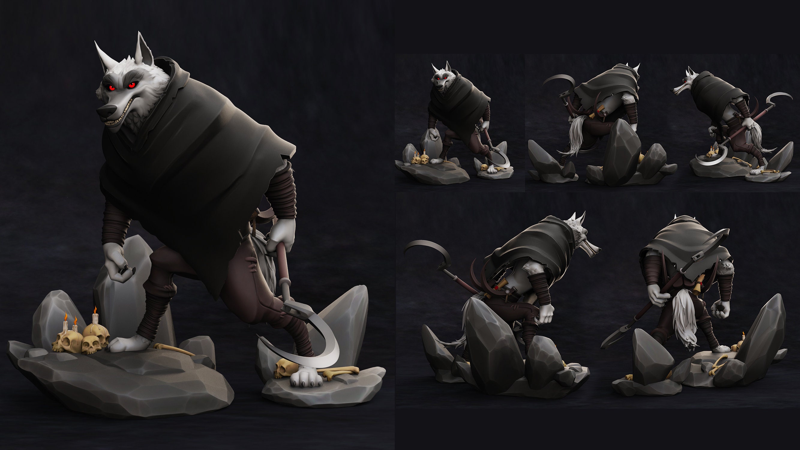 Death Wolf From Puss in Boots Fanmade Figurine Garage Kit - Etsy