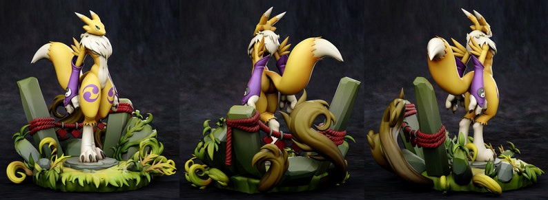 Renamon Garage Kit | Diorama Base | Kitsune | Furry | Manuel De Jorge ...