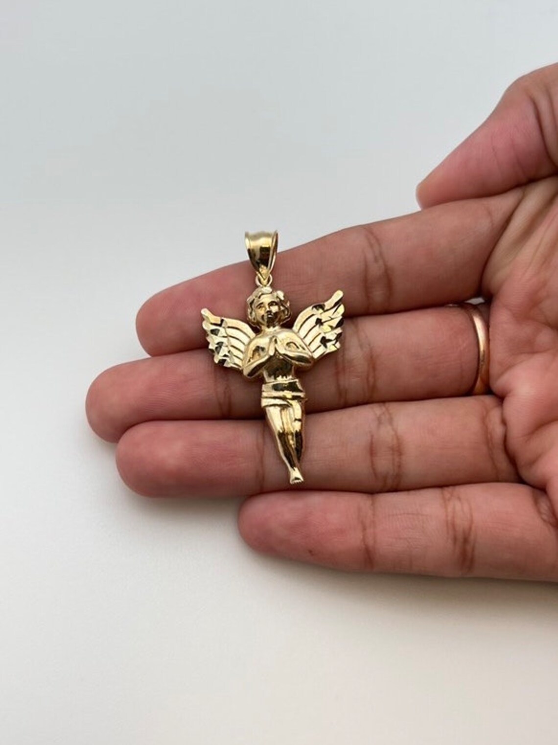 Authentic 10K Gold Guardian Praying Baby Angel Charm Yellow - Etsy