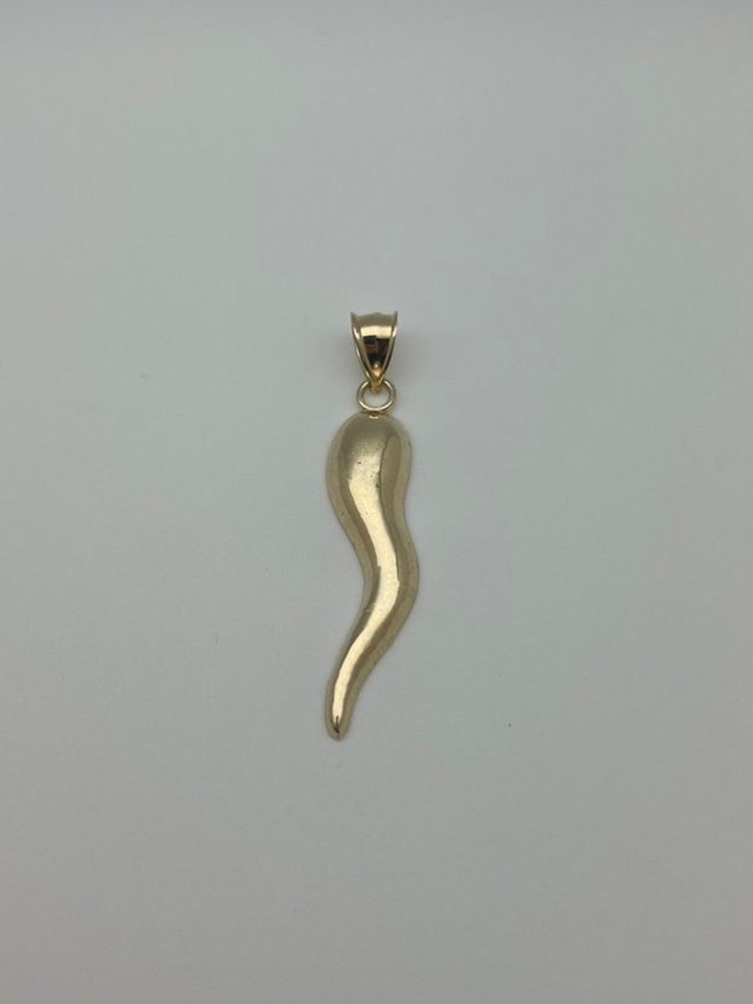 Authentic 10K Solid Gold Cornicello Italian Horn Charm/pendant, Good ...