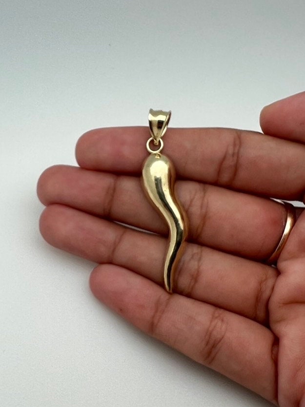 Authentic 10K Solid Gold Cornicello Italian Horn Charm/pendant, Good ...