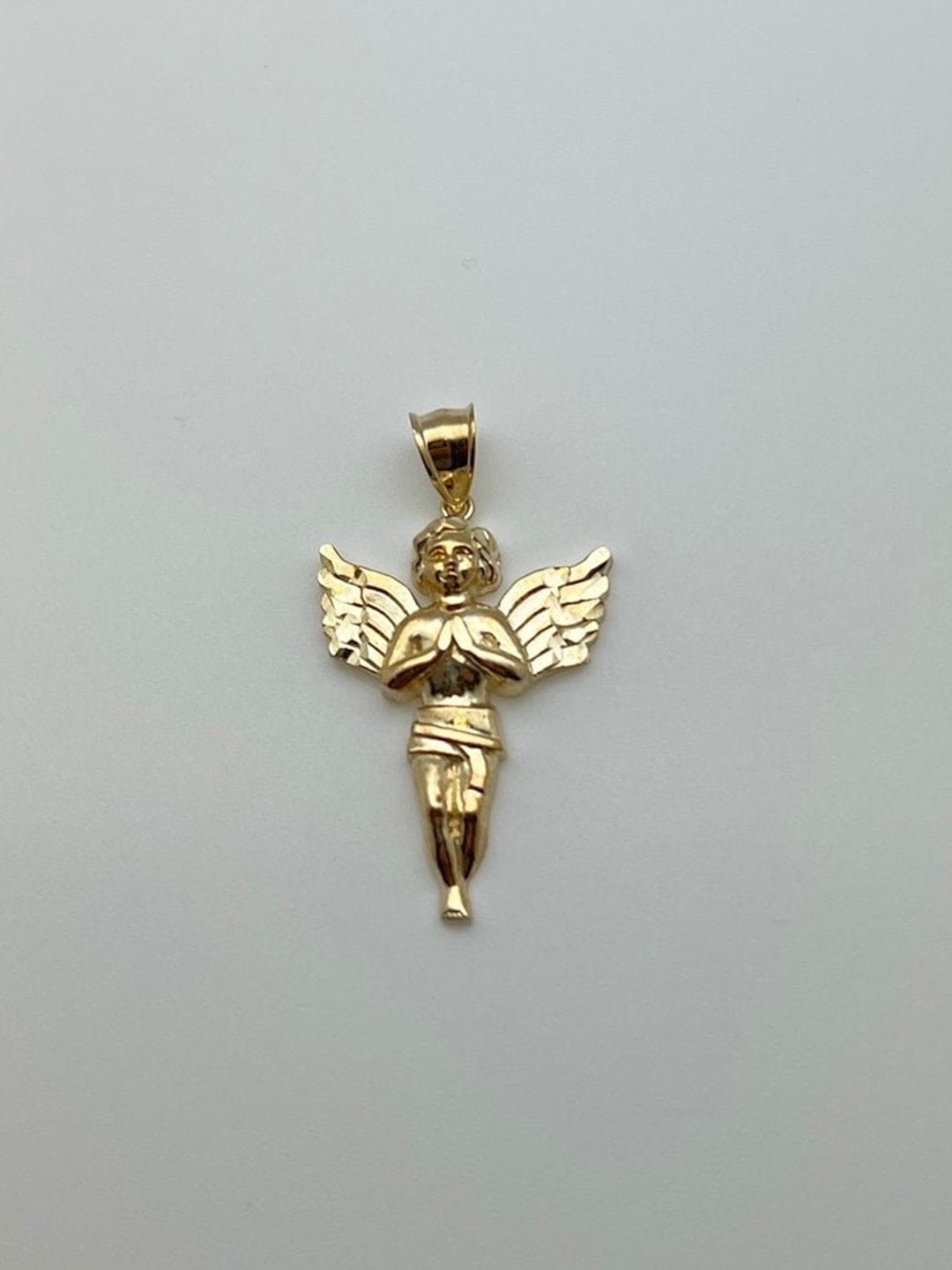 Authentic 10K Gold Guardian, Praying Baby Angel Charm Yellow Gold Charm ...