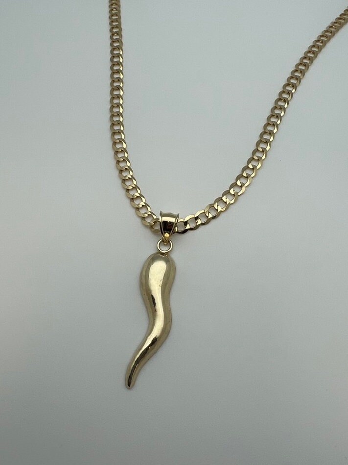 Authentic 10K Solid Gold Cornicello Italian Horn Charm/pendant, Good ...