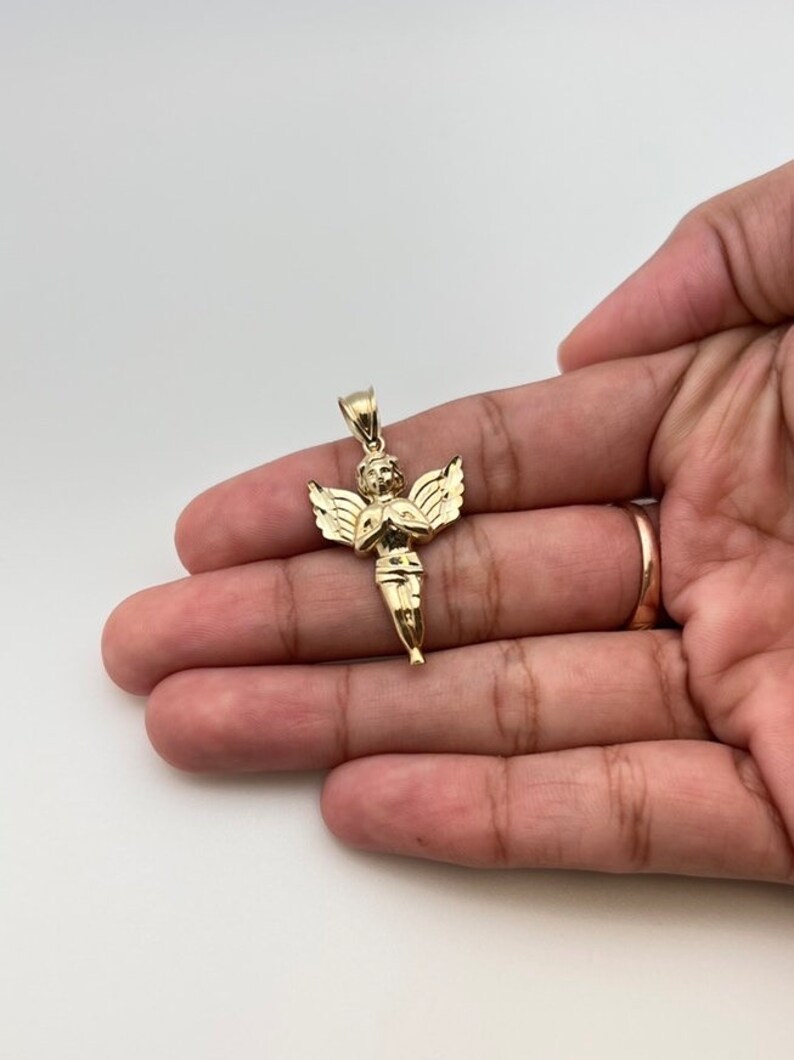Authentic 10K Gold Guardian Praying Baby Angel Charm Yellow - Etsy
