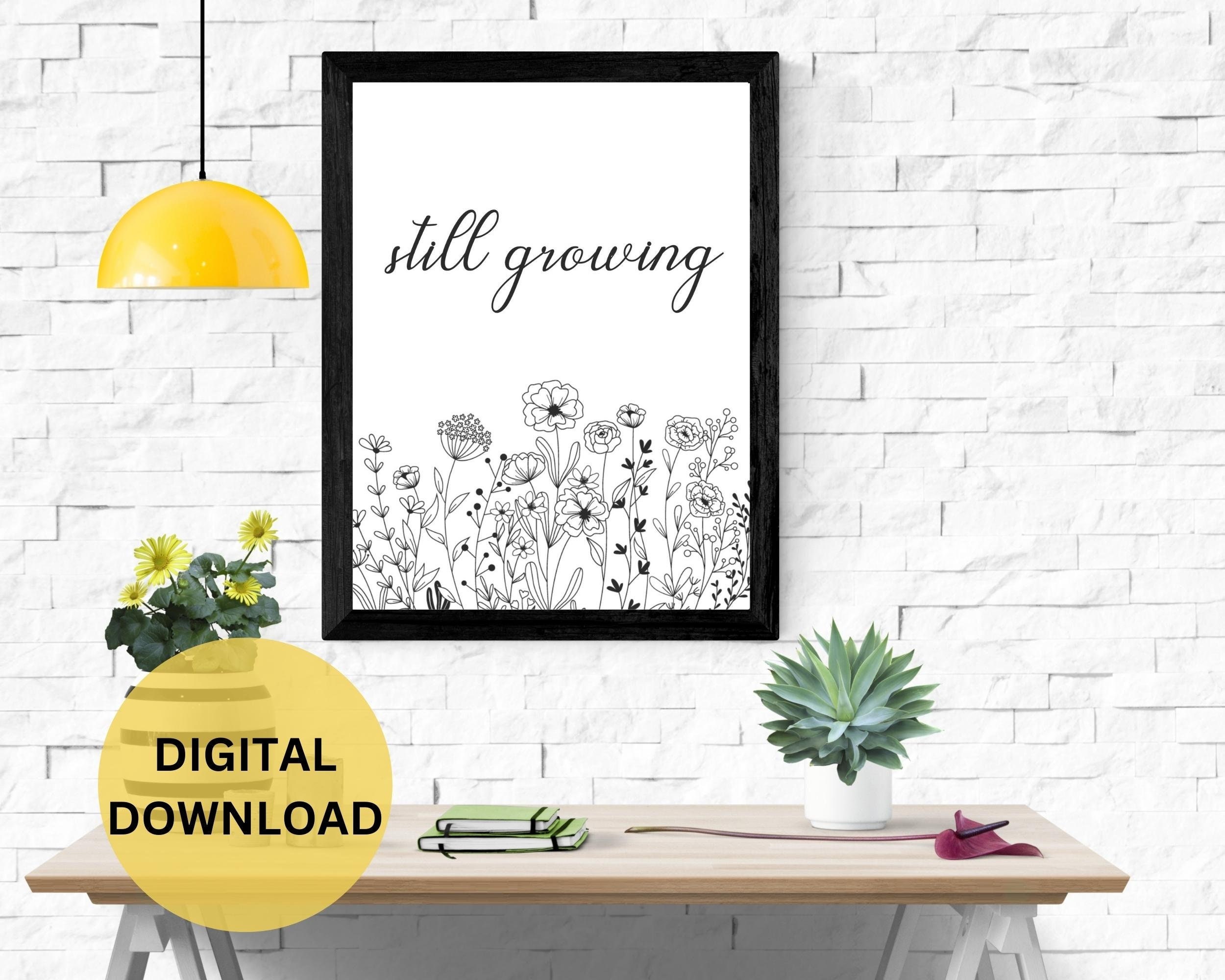 Growth Mindset Wall Art, Self Love Affirmation Print, Motivational Art ...