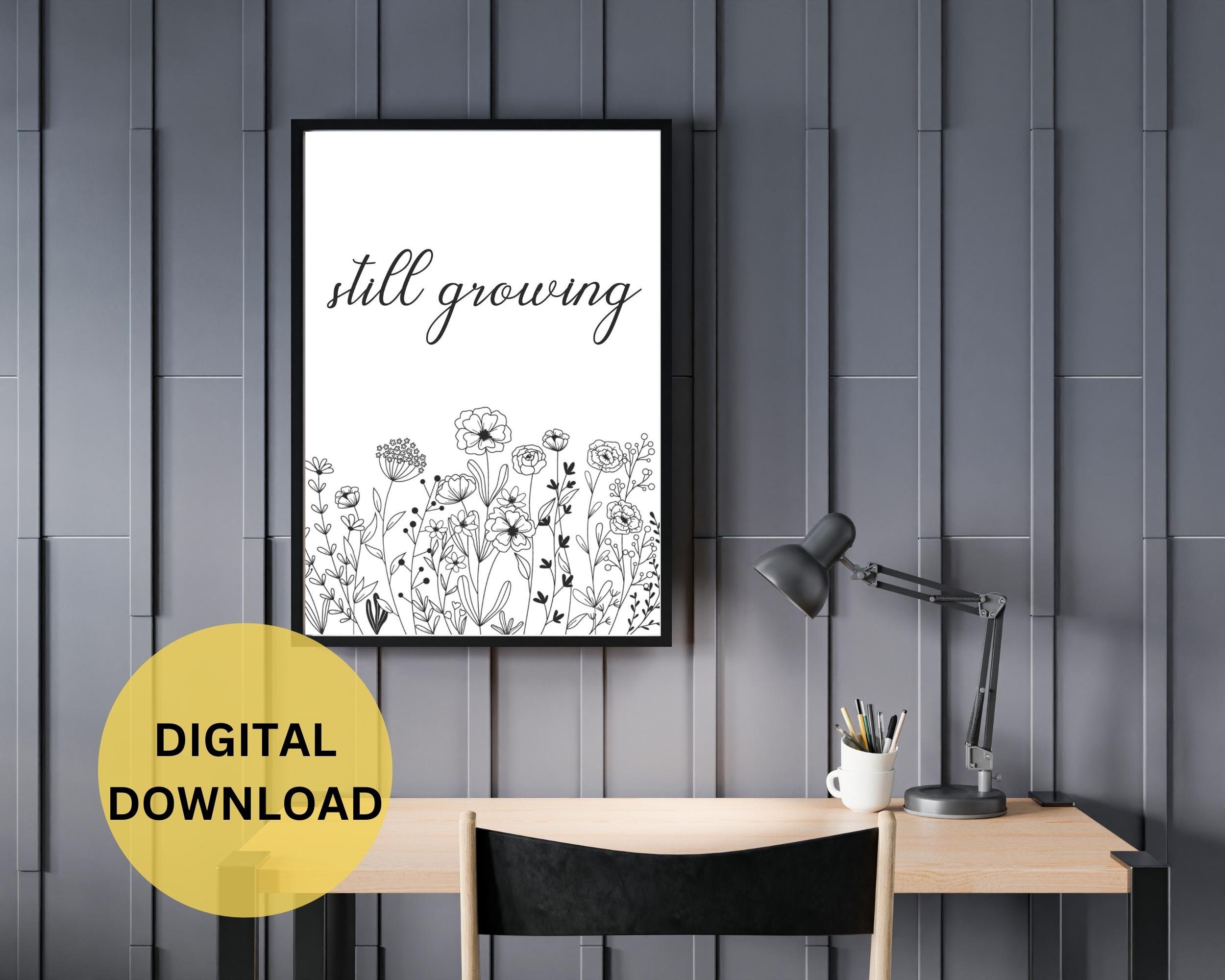 Growth Mindset Wall Art, Self Love Affirmation Print, Motivational Art ...