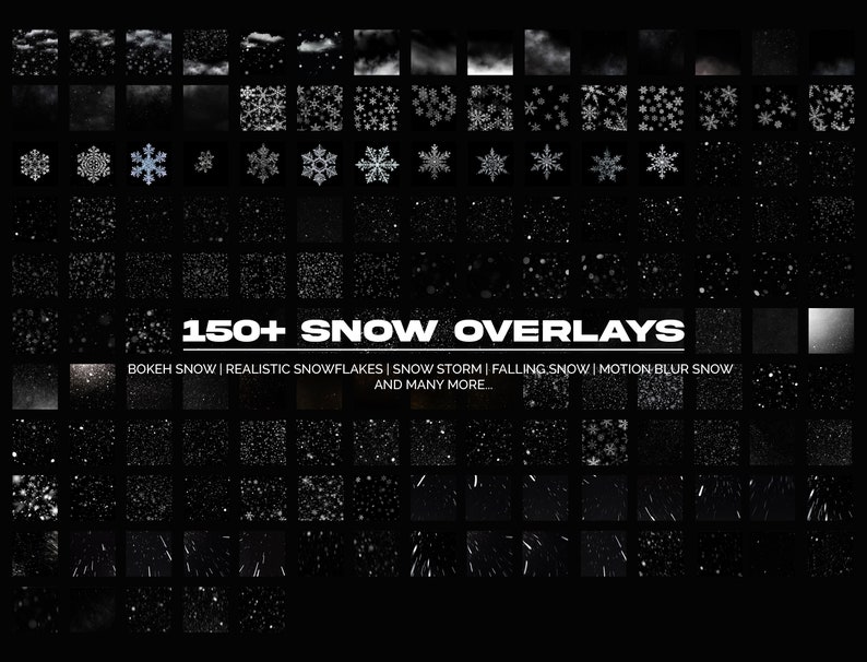 Snow Overlay MEGA BUNDLE, Realistic Photo Overlays FREE Light Overlays ...