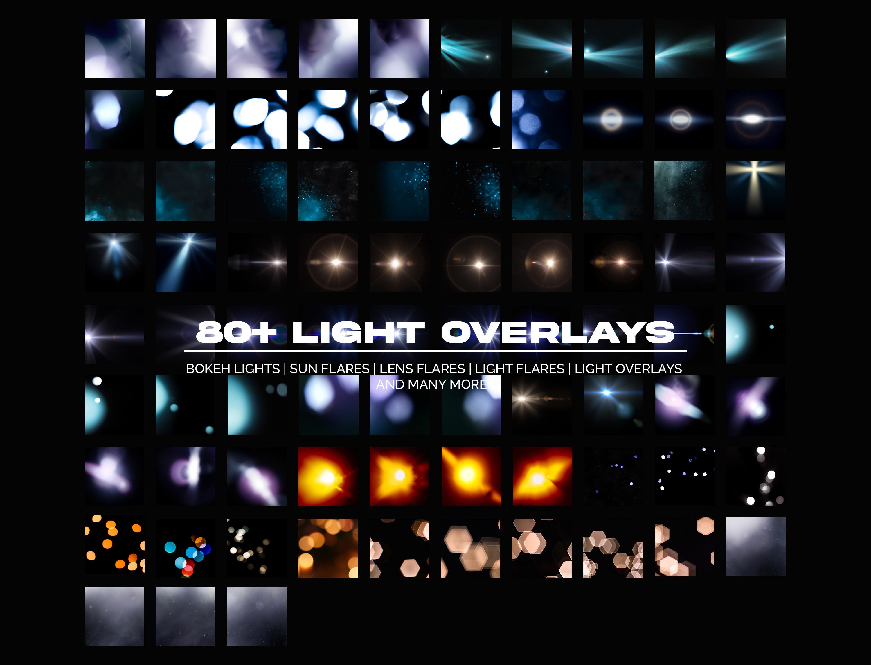 Snow Overlay MEGA BUNDLE, Realistic Photo Overlays + FREE Light ...