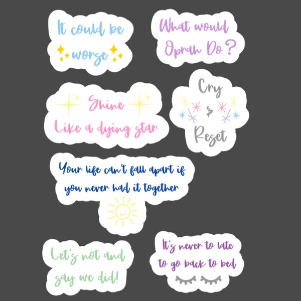 Demotivational Stickers - Etsy