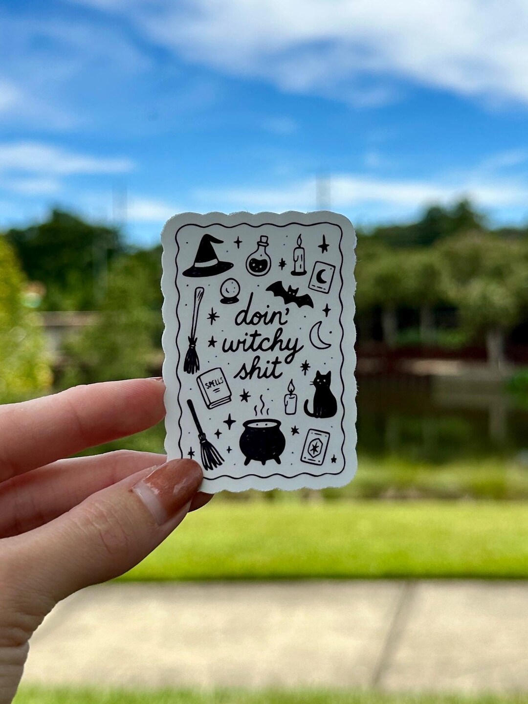 Witchy Things | Water Resistant Sticker | Tarot Card - Etsy