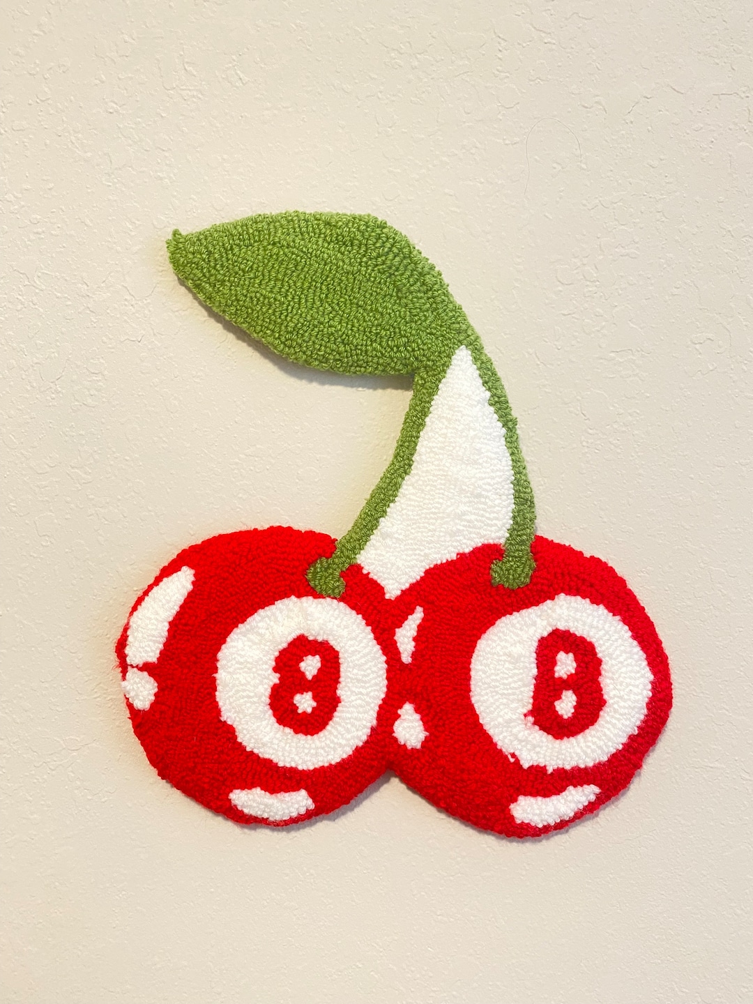8 Ball Cherry Tuft Art - Etsy