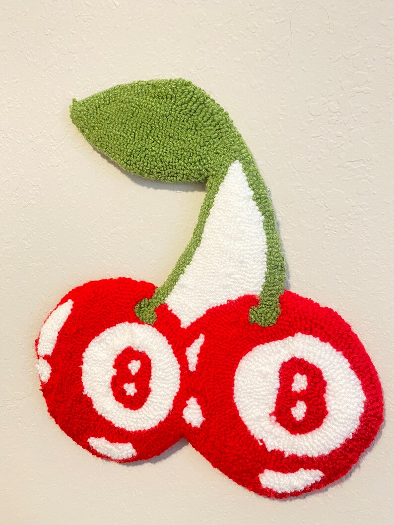 8 Ball Cherry Tuft Art - Etsy