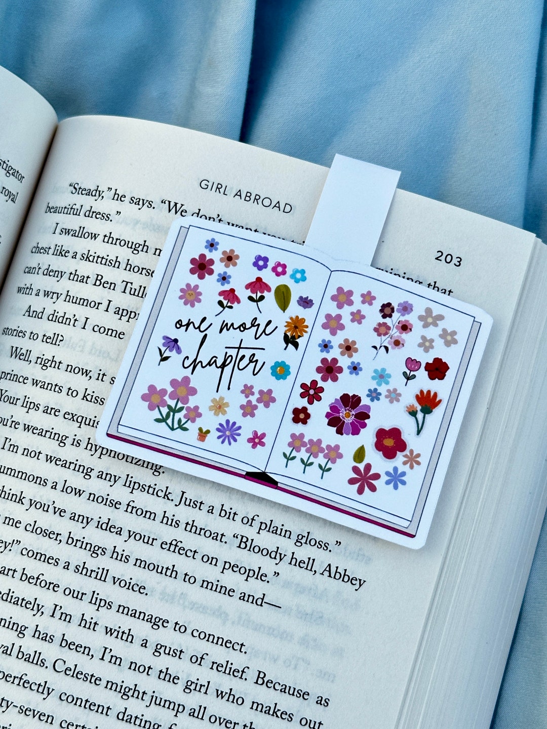One More Chapter Floral Magnetic Bookmark | Book Accessories Gift for ...