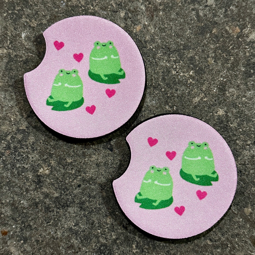 How Many Frogs Til My Prince Car Coasters - Set of 2 - Etsy