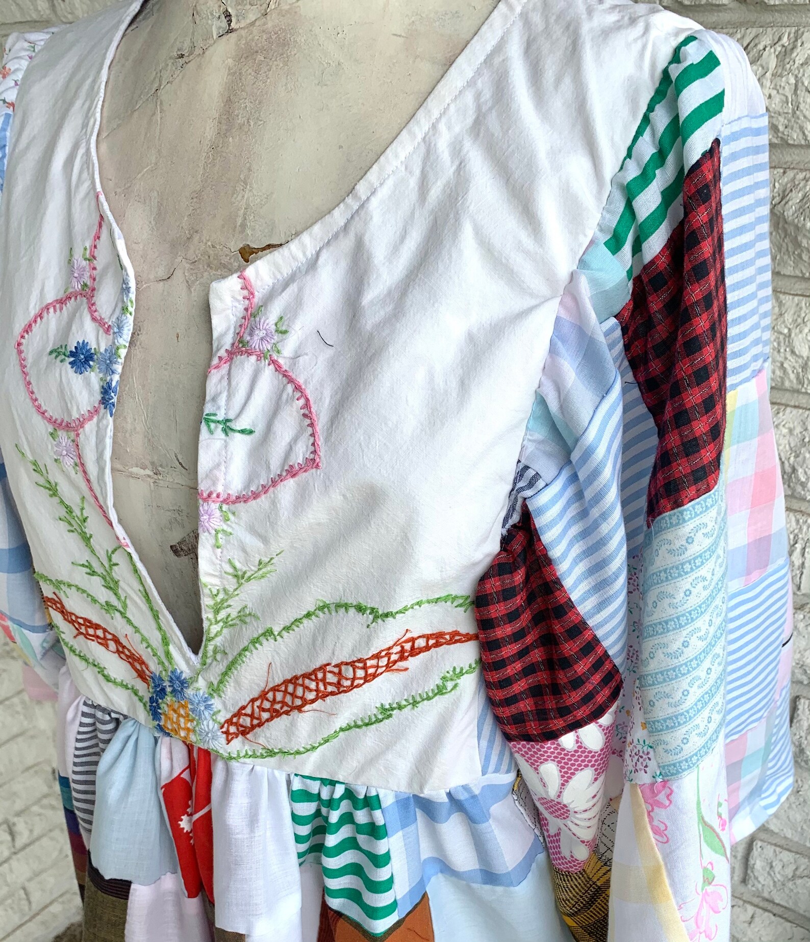 Ladies Large Vintage Quilt Tunic Top Handmade Bell Sleeve - Etsy
