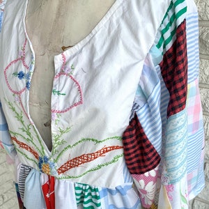 Ladies Large Vintage Quilt Tunic Top Handmade Bell Sleeve - Etsy