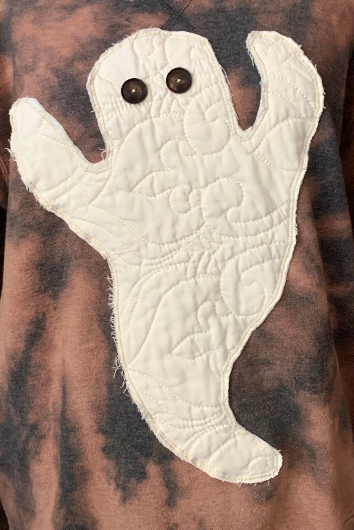 Vintage Quilt Ghost Sweatshirt LARGE/XLARGE Sweatshirt Fall Halloween ...