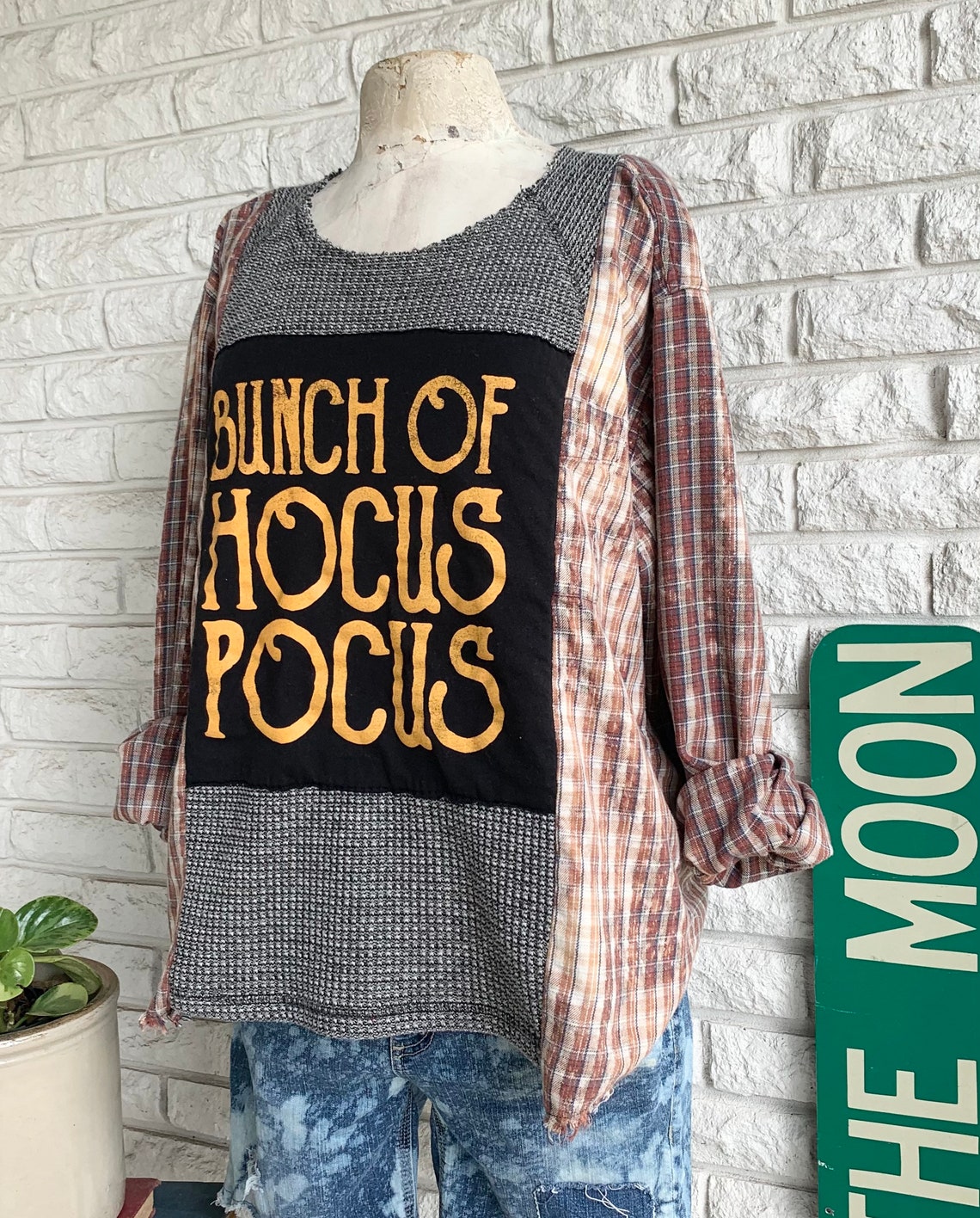 Reworked Flannel and Tee Rework Bunch of Hocus Pocus T - Etsy