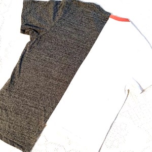 Reworked Tee Levi’s T-shirt Split Tee/spliced Tee Ladies M Half Cropped ...