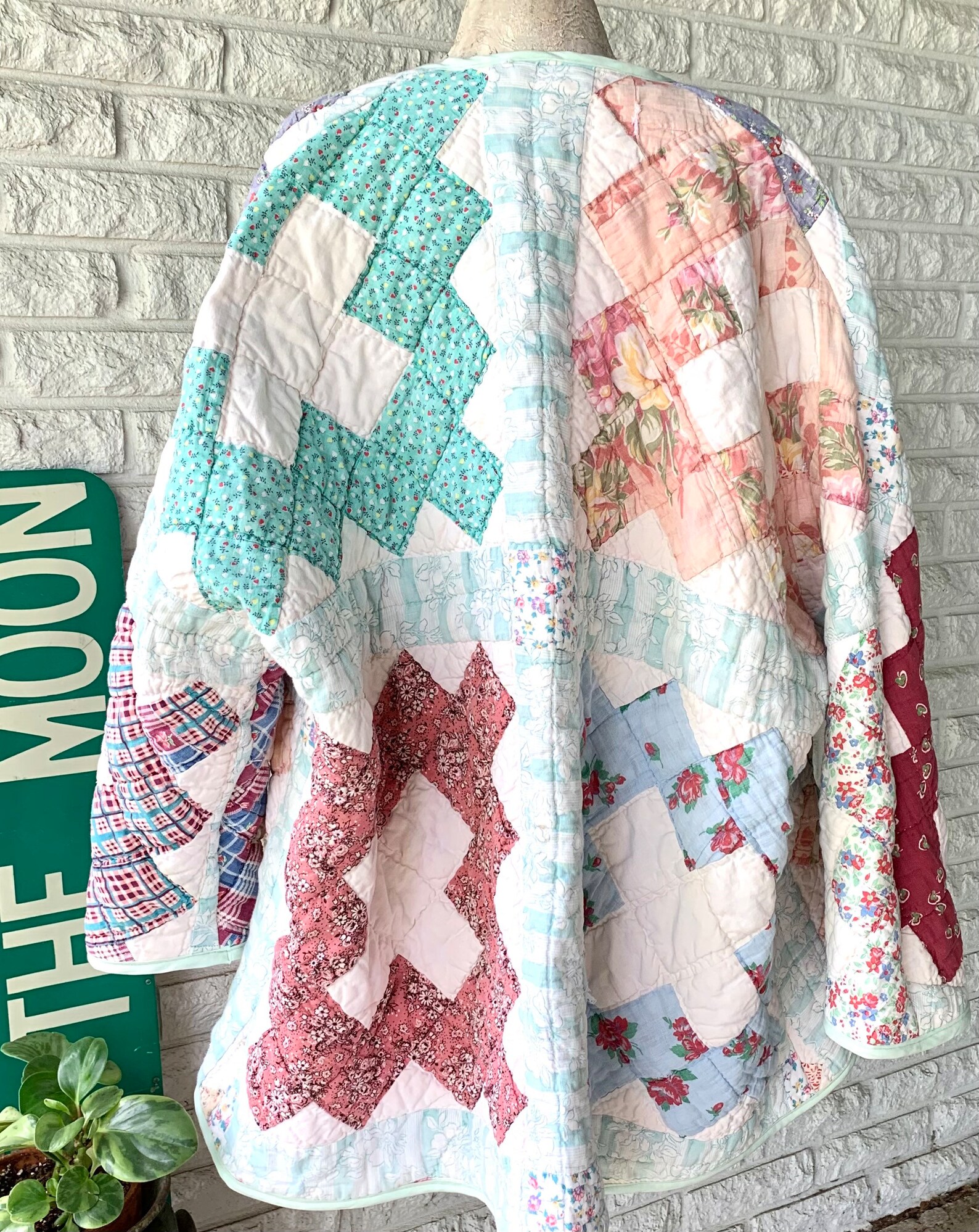 Vintage Quilt Coat Jacket Handmade Size X-large Boho Trendy - Etsy