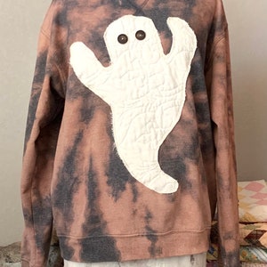 Vintage Quilt Ghost Sweatshirt LARGE/XLARGE Sweatshirt Fall Halloween ...