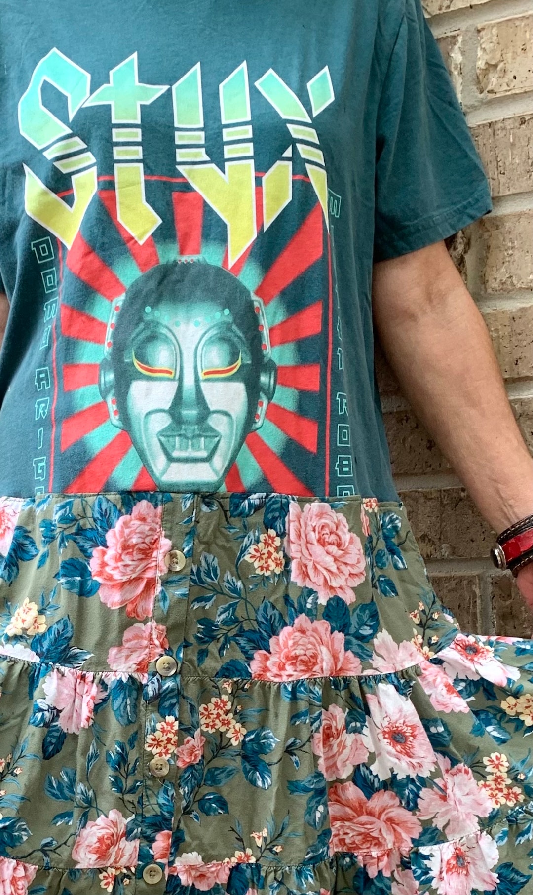 Styx T Shirt Dress Maxi Dress Reworked T Shirt Sustainable Small/medium ...