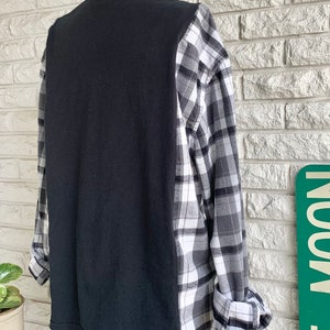 Reworked Flannel and Tee Rework Halloween Clothing Tops Shirt Fashion ...