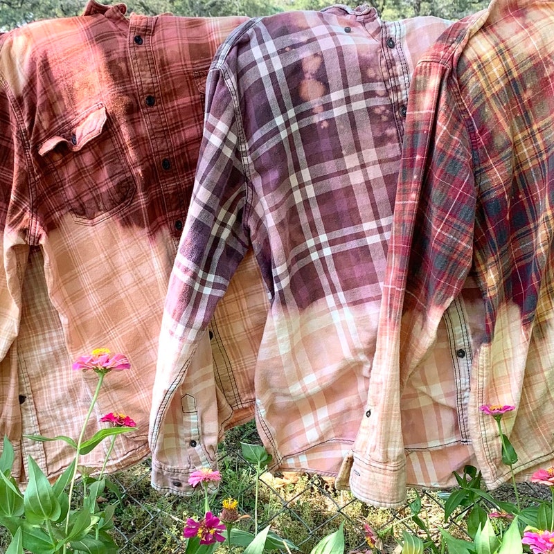 Bleached Flannel - Etsy