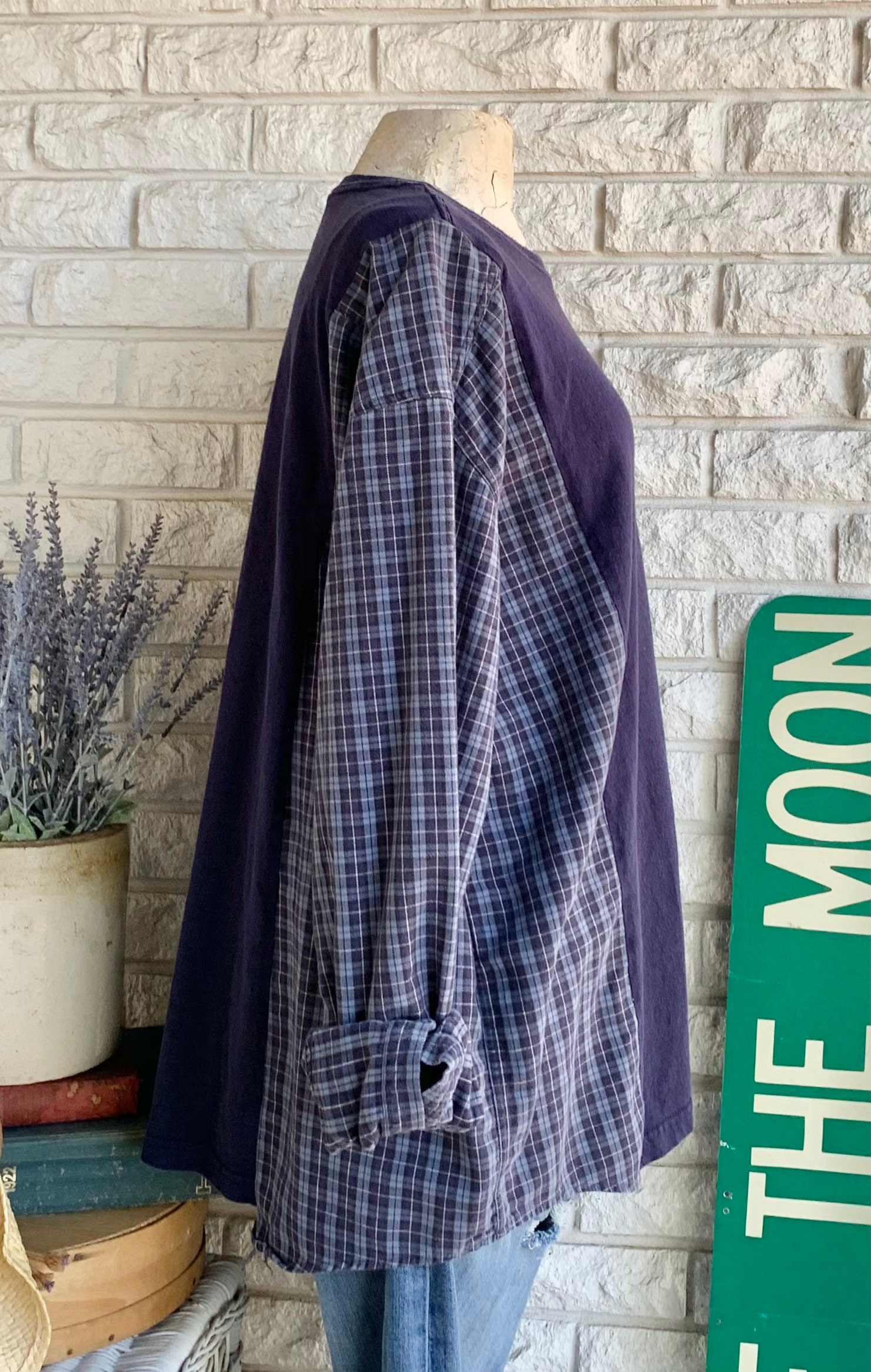 Reworked Dallas Cowboys NFL T-shirt and Flannel Sustainable Clothing ...