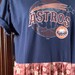 Houston Astros T Shirt Dress Knee Length Maxi Dress Reworked Upcycled ...