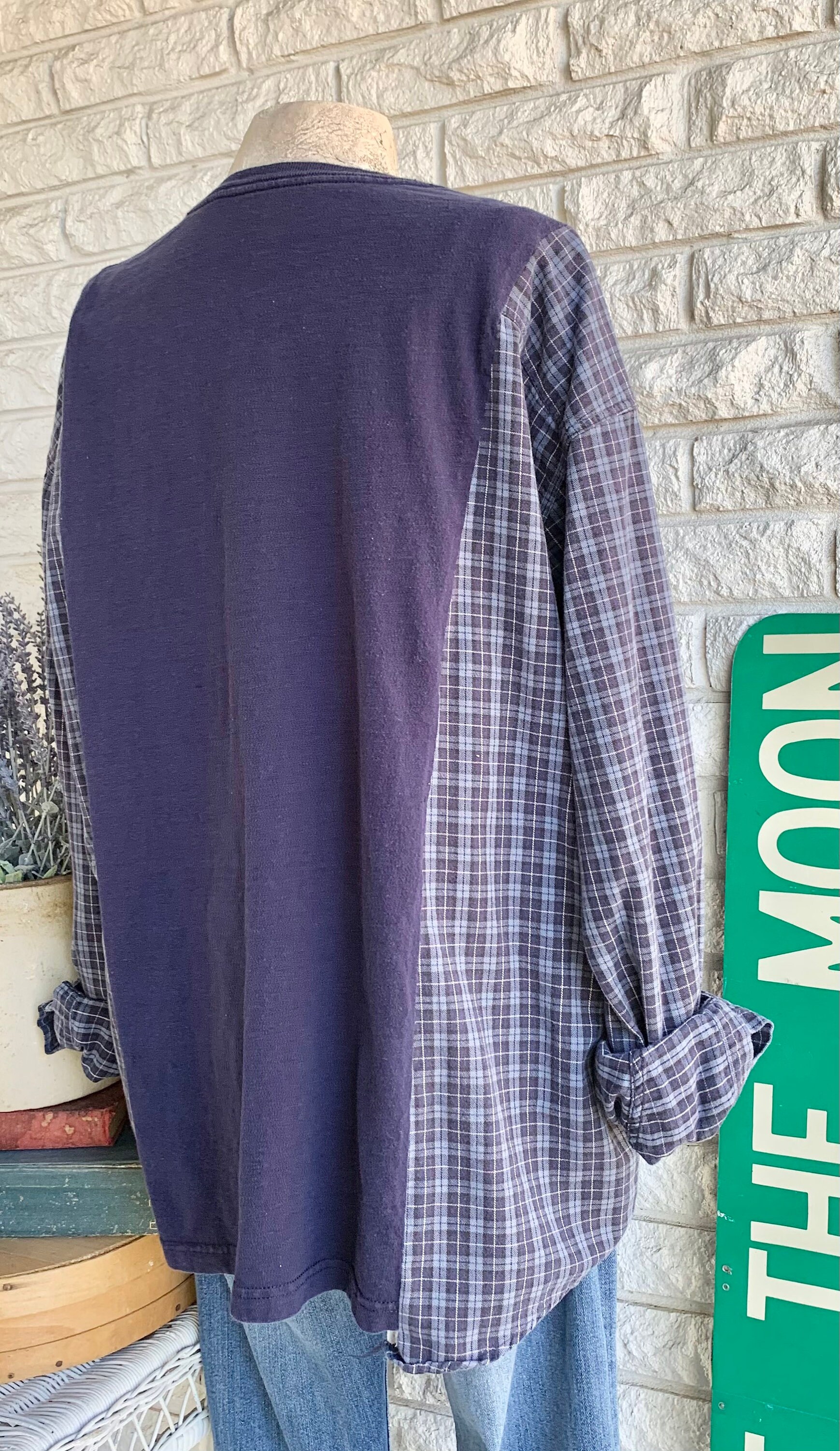 Reworked Dallas Cowboys NFL T-shirt and Flannel Sustainable Clothing ...