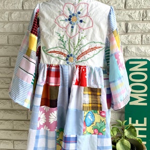 Ladies Large Vintage Quilt Tunic Top Handmade Bell Sleeve - Etsy