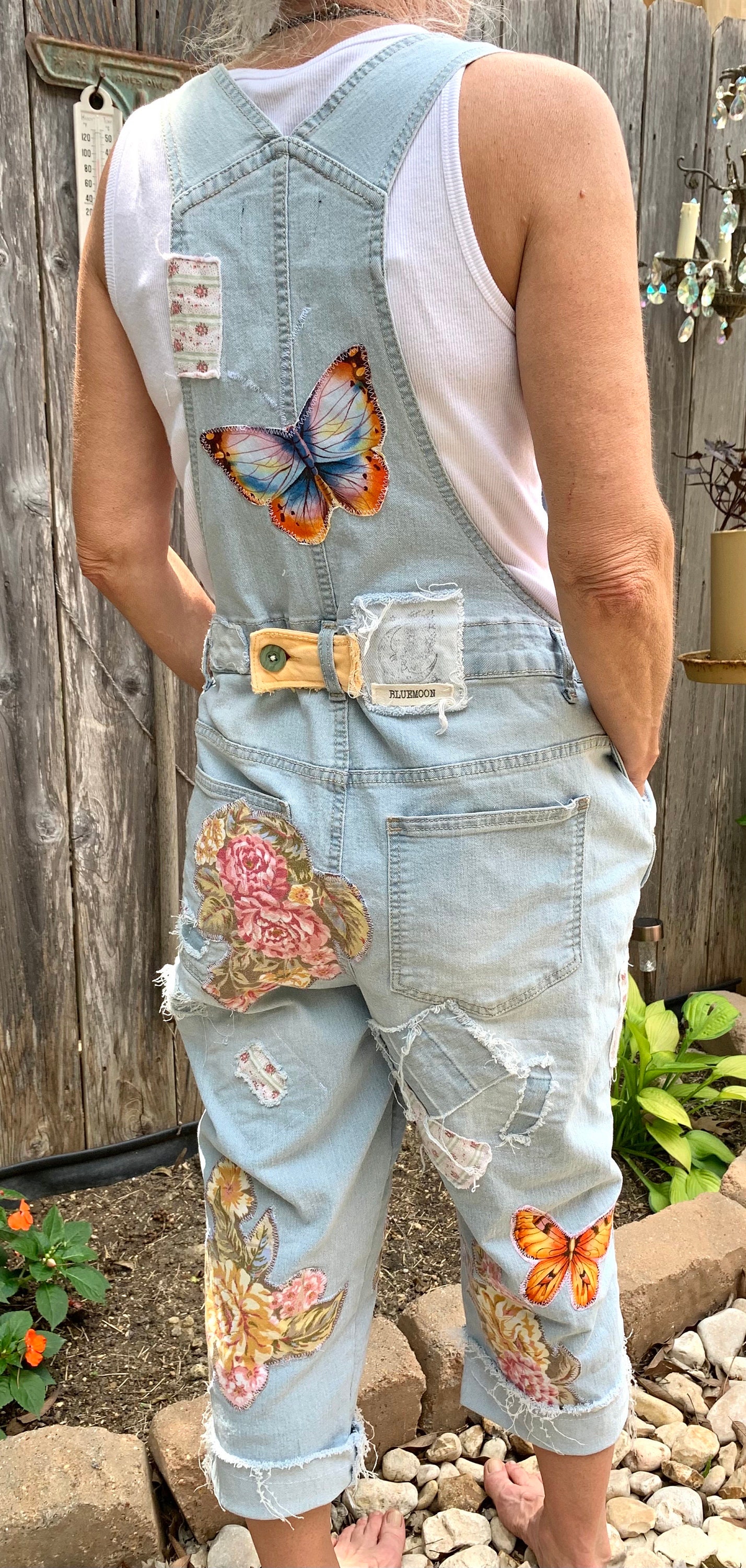 Ladies Small/medium/large Upcycled Oversized Distressed Embellished ...