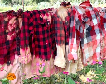 Bleached Flannel LARGE Lightly Bleached Distressed Christmas - Etsy