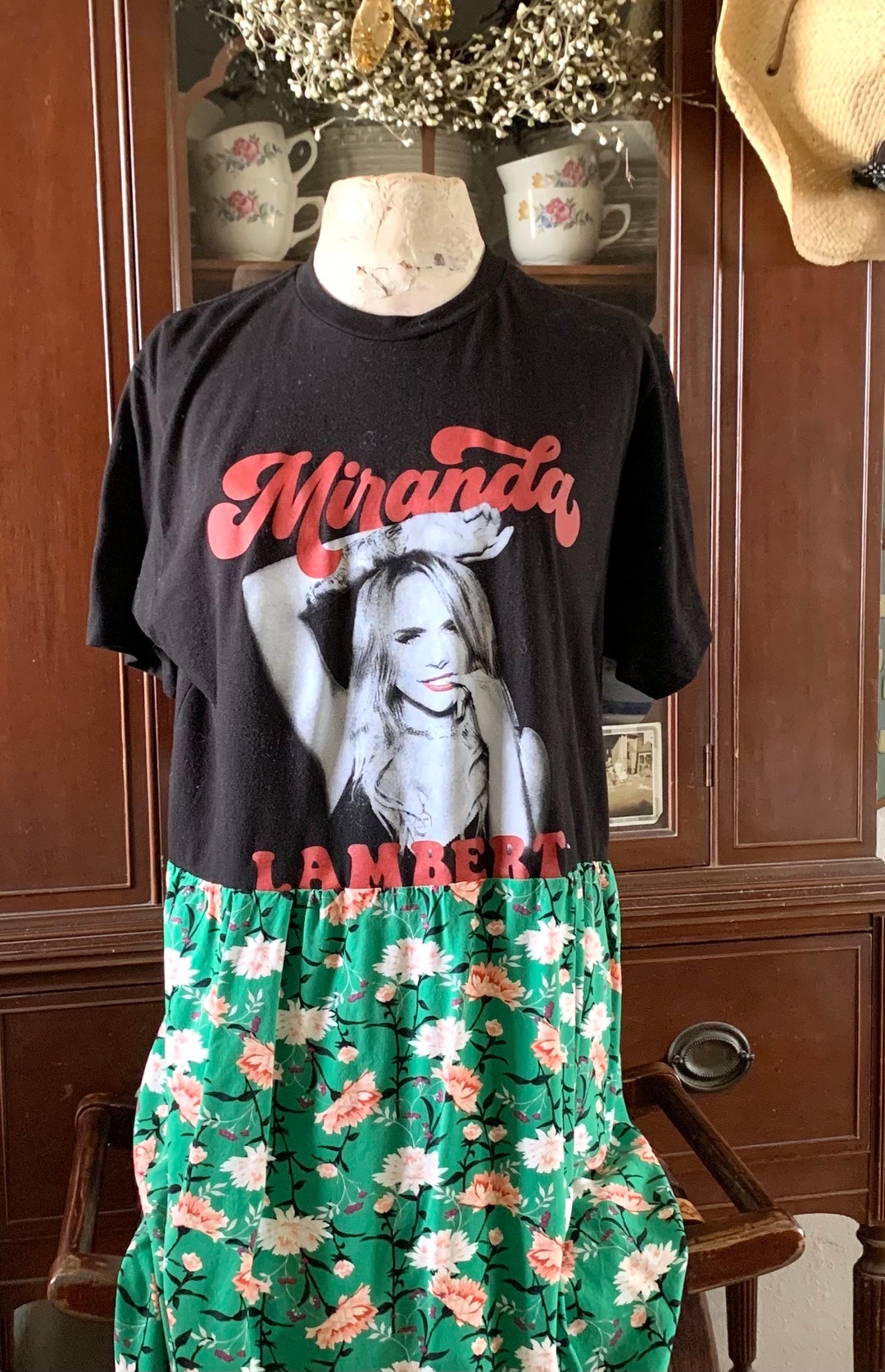 Miranda Lambert T Shirt Dress Maxi Dress Reworked T Shirt Sustainable ...