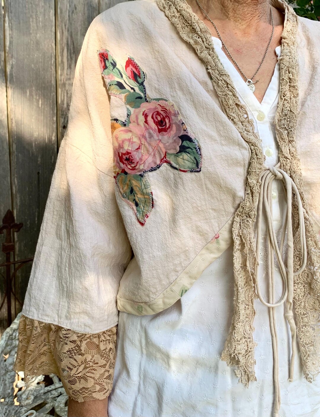 Ladies Medium/large Upcycled Short Shrug/vest/jacket for Layering ...