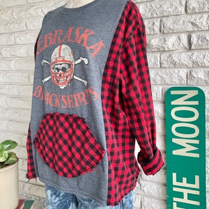Reworked Nebraska Blackshirts Tee and Flannel Game Day Rework Clothing ...