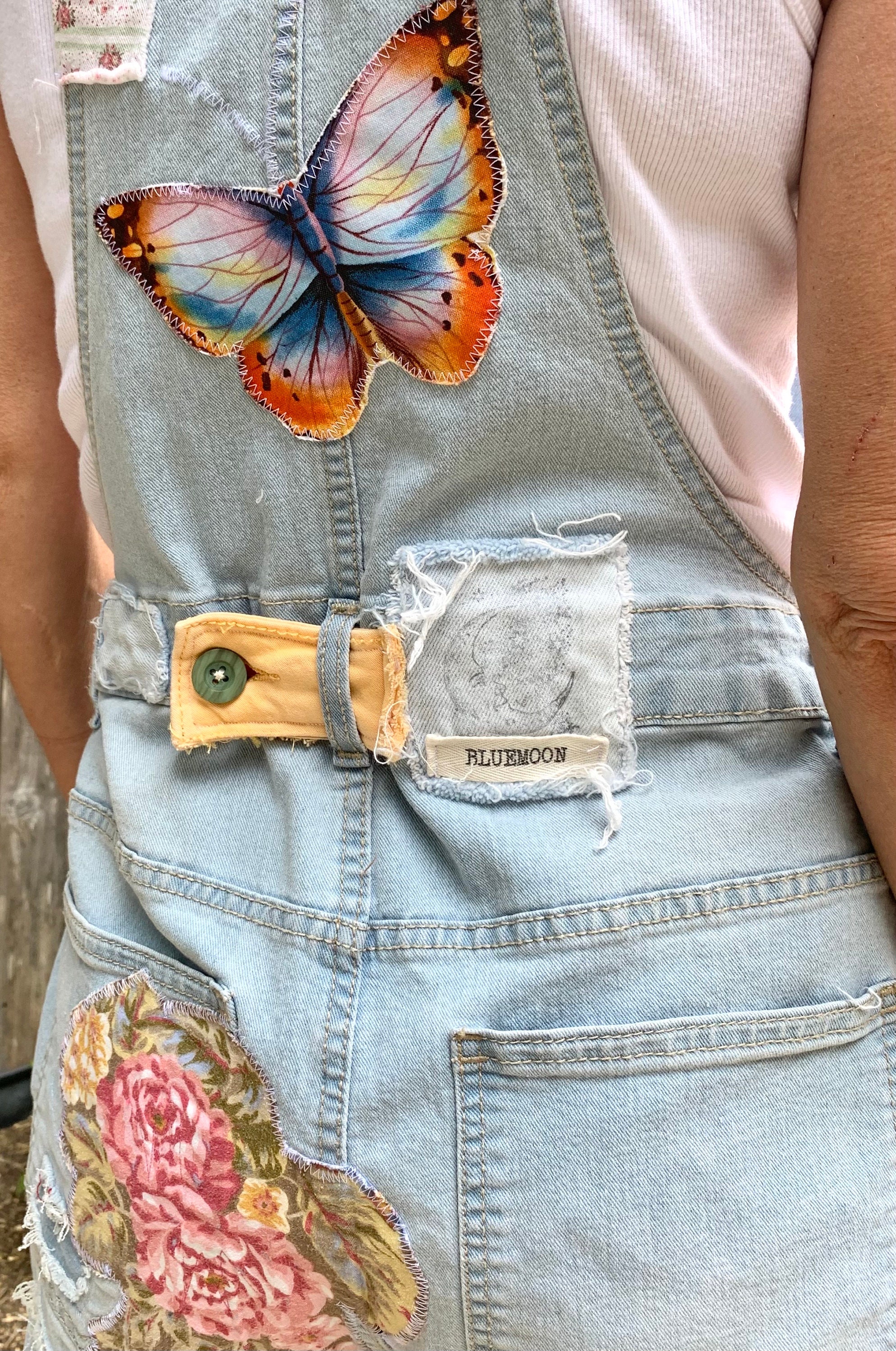 Ladies Small/medium/large Upcycled Oversized Distressed Embellished ...
