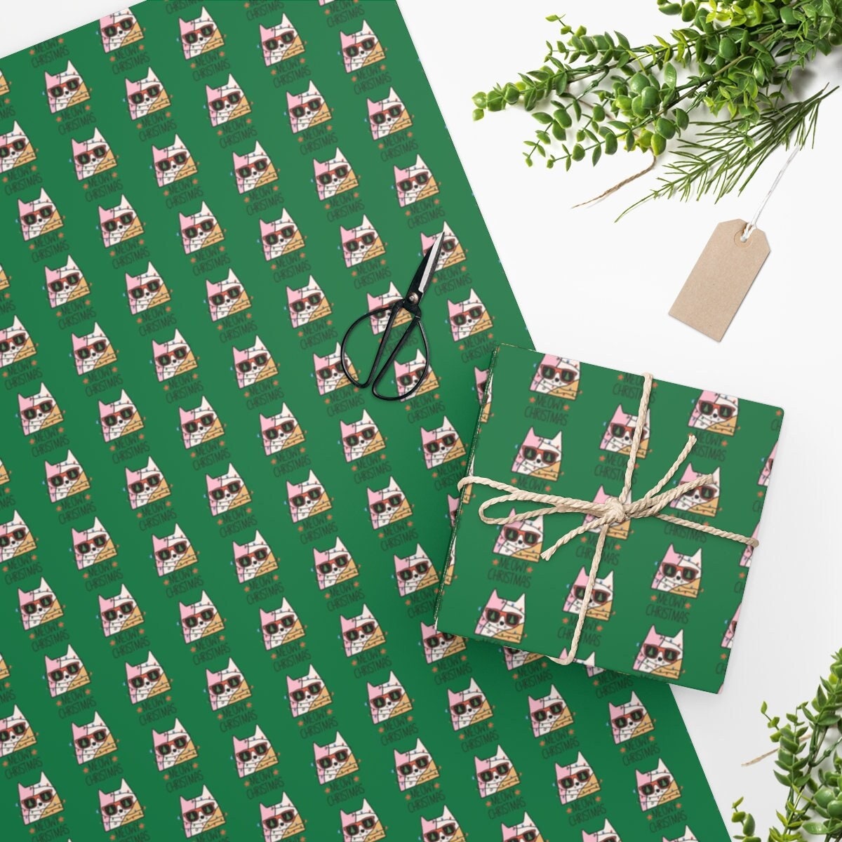 Green Wrapping Paper Christmas - Etsy